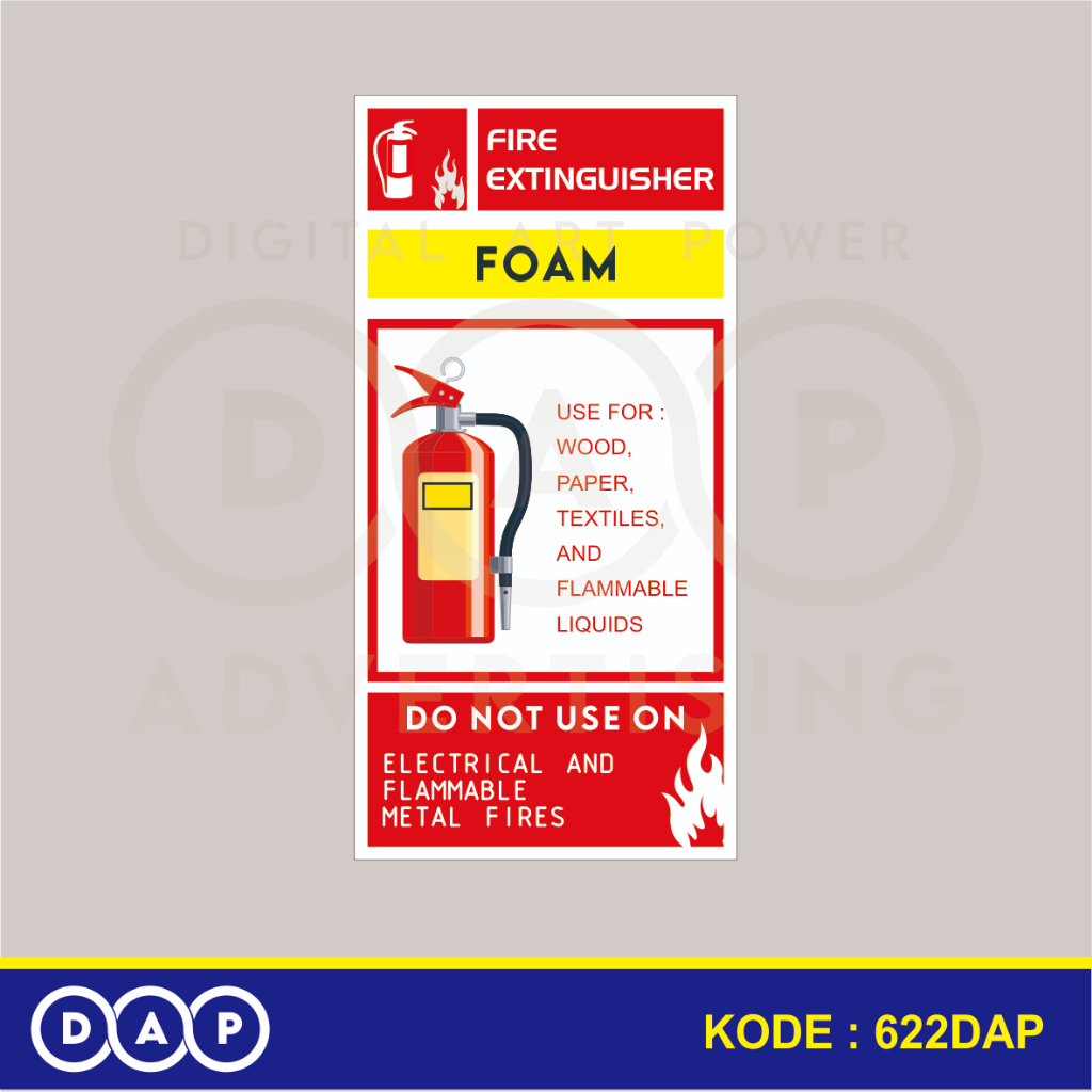 Jual 622 - STIKER RAMBU K3 FIRE EXTINGUISHER - FOAM - 20 X 10 CM -30 X ...