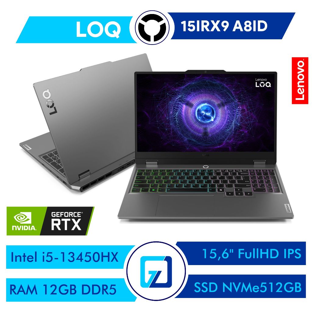 Jual LENOVO LOQ GAMING 15IRX9 CORE i5 13450HX RTX3050 12GB 512GB W11+OHS 15.6FHD 144HZ 100% SRGB ...