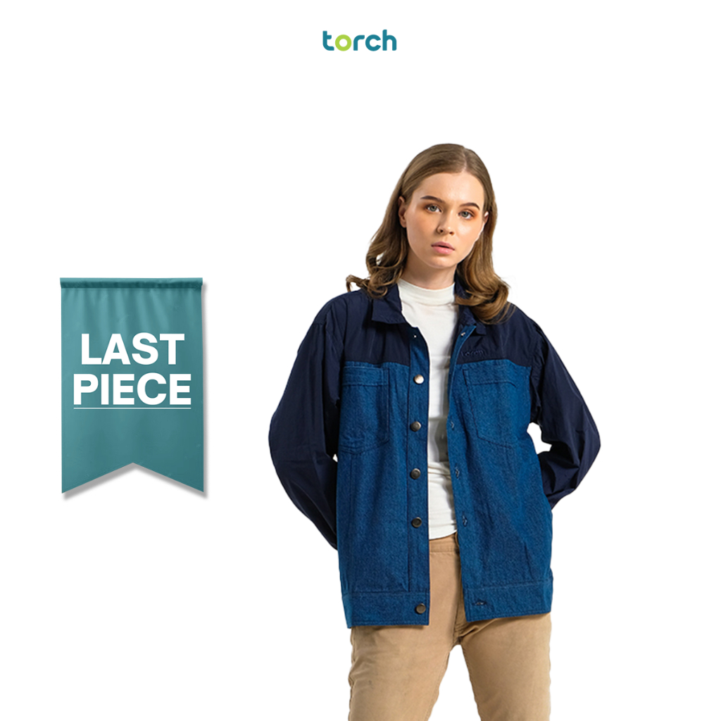Jual TORCH Zaydan Two-Tonea Overshirt Taslan-Denim Outwear Pria Wanita ...