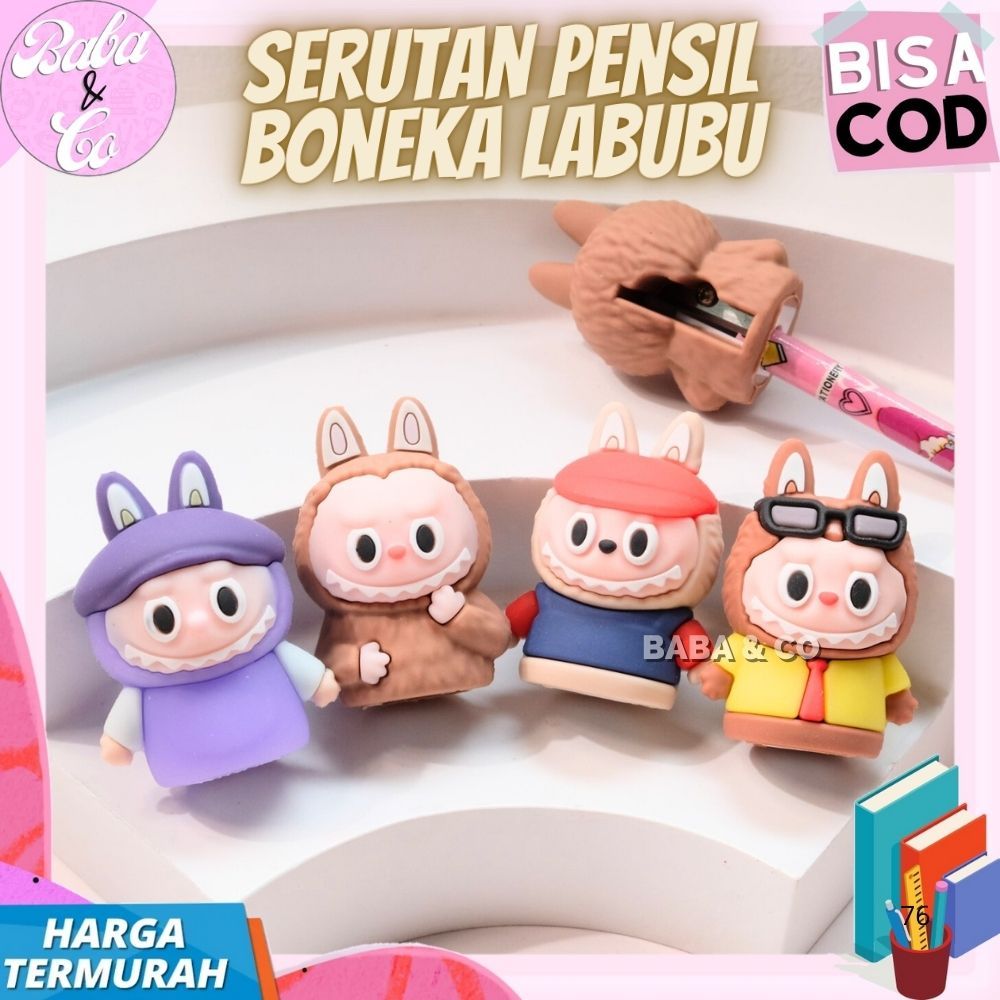 Jual SERUTAN PENSIL LABUBU BONEKA MINIATUR RAUTAN MINIATUR LABU LABU ...