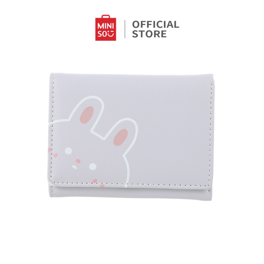 Jual MINISO Wallet Bear Bifold Print / Dompet wanita ada tempat foto ...