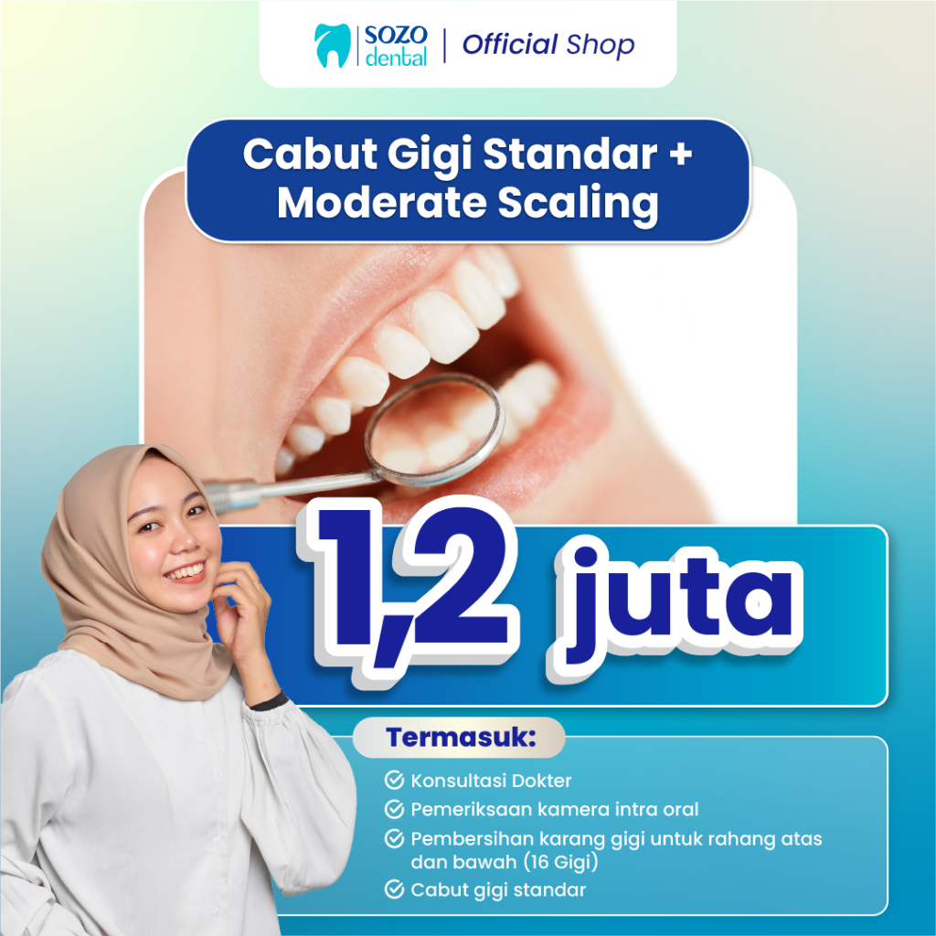 Jual Paket Cabut Gigi Standard dan Moderate Scaling + Konsultasi Dokter Gigi + Pemeriksaan ...