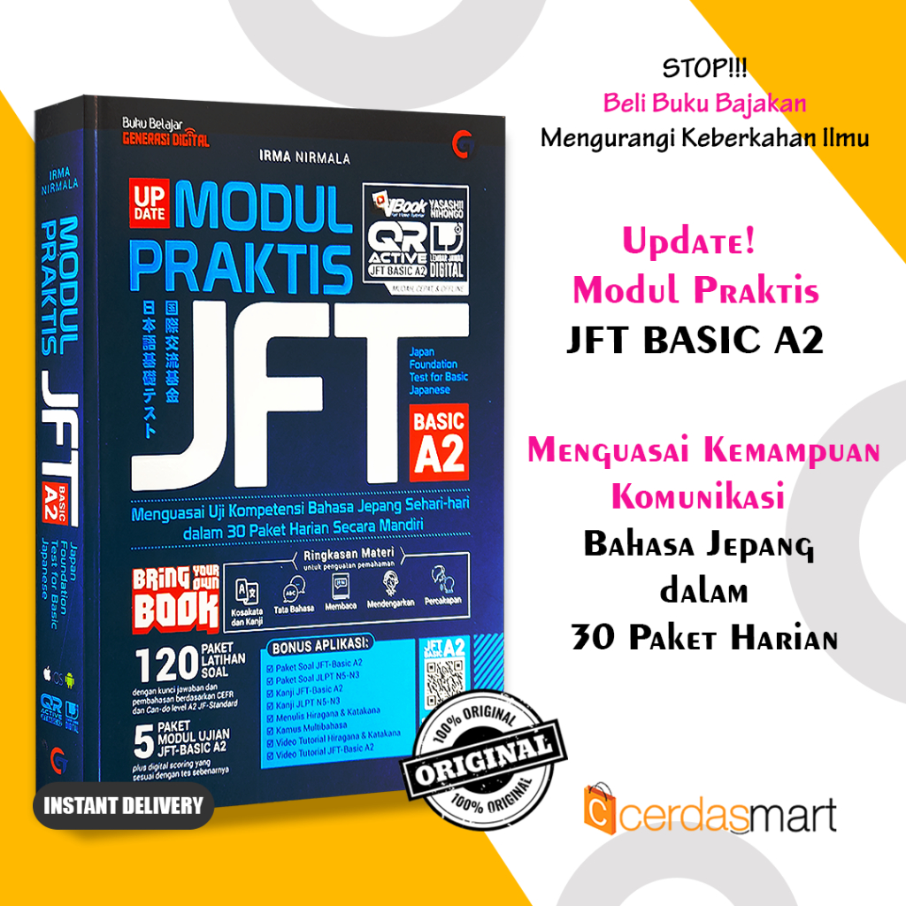 Jual Buku Uji Kompetensi Bahasa Jepang - Modul Praktis JFT Basic A2 | Shopee Indonesia