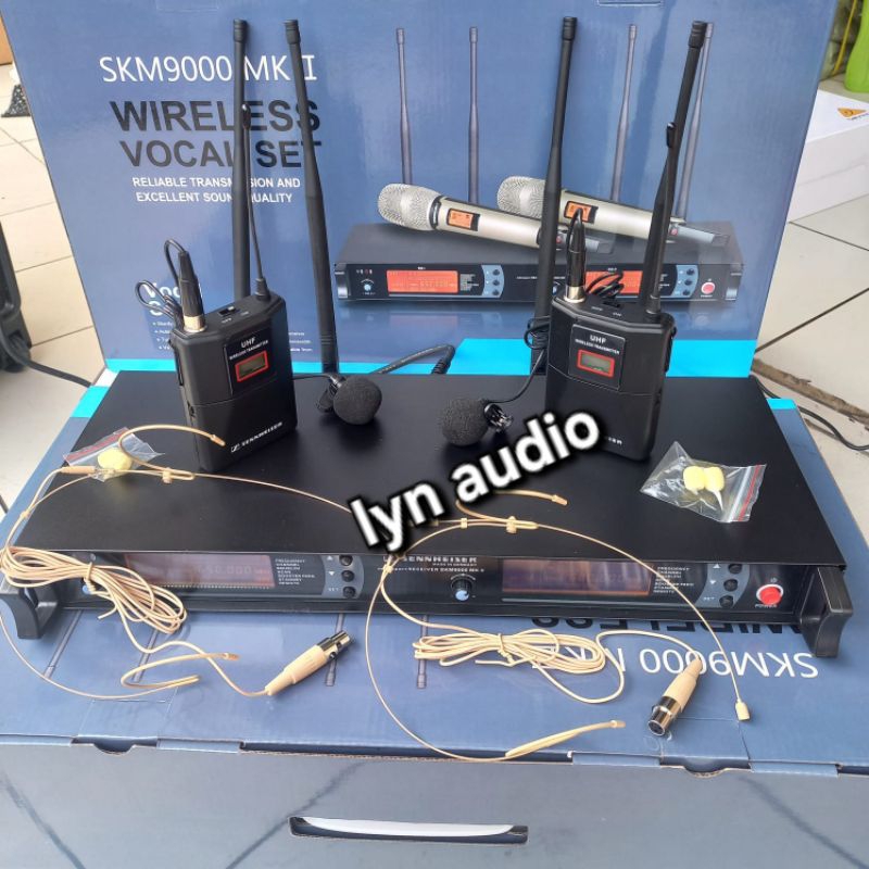 Jual MIC WIRELESS SKM9000 MK2 MIC HEADSET DAN CLIPON 4 ANTENA BISA ...