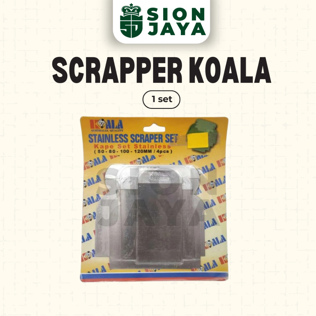 Jual Kape / Scraper Stainless Steel Koala 1set isi 4pcs | Shopee Indonesia