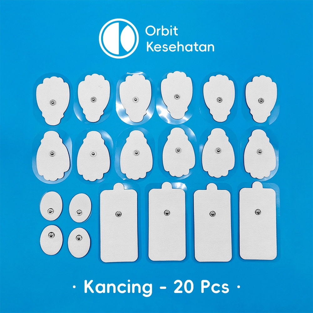 Jual 20pcs/Set multi-gaya Putih kancing Tens Electrode Pad Stimulator ...