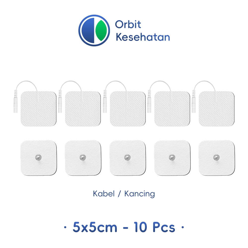 Jual 10pcs/Set 5x5cm Putih kancing Tens Electrode Pad Stimulator Pijat ...