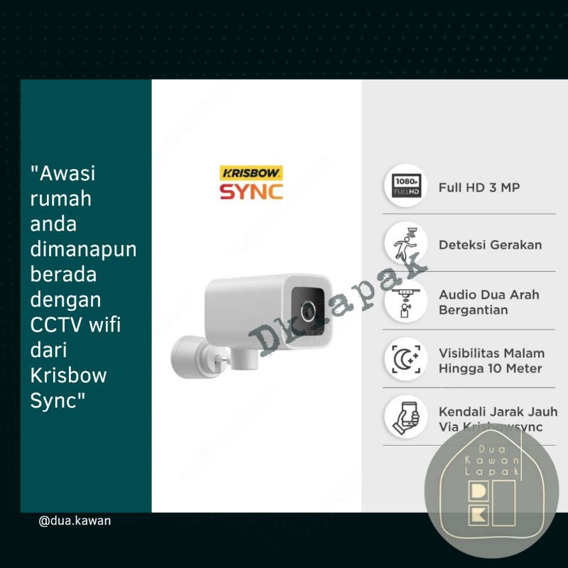 Jual Krisbow Sync cctv Wifi Ip Camera Outdoor Pt Bullet T5p 3mp ...