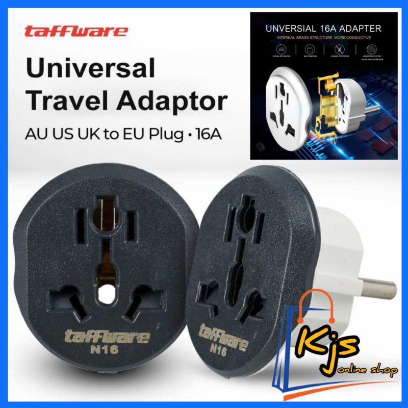 Jual Universal Travel adaptor AU US UK EU 16A colokan stop kontak ...