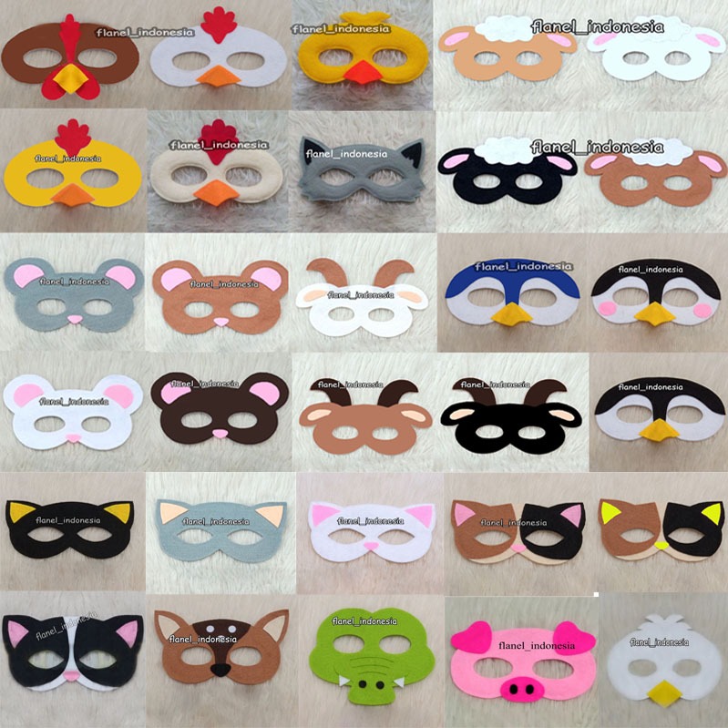 Jual Topeng Hewan Ayam Bebek Serigala Domba Tikus Kambing Pinguin ...