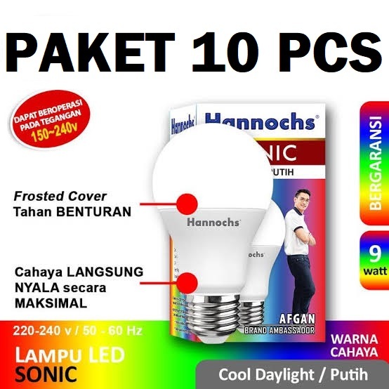 Jual Lampu LED Hannochs SONIC 3w 5w 7w 9w 12w 15w Putih PAKET 10 PCS | Shopee Indonesia