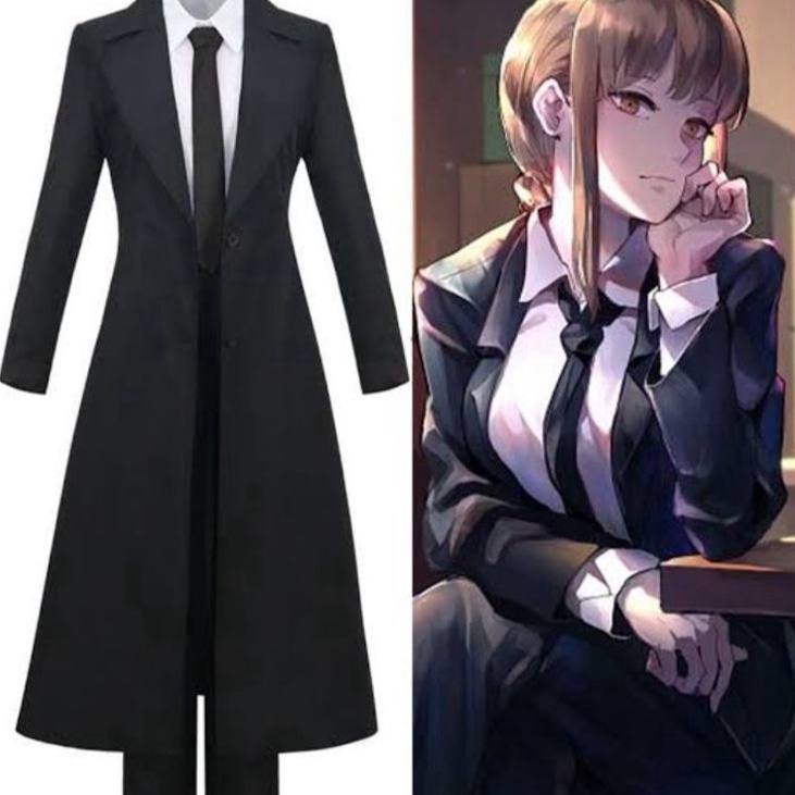 Jual AWAS ADA BLEEZER COSTUM MAKIMA CHAINSAW MAN WANITA PRIA HITAM ...