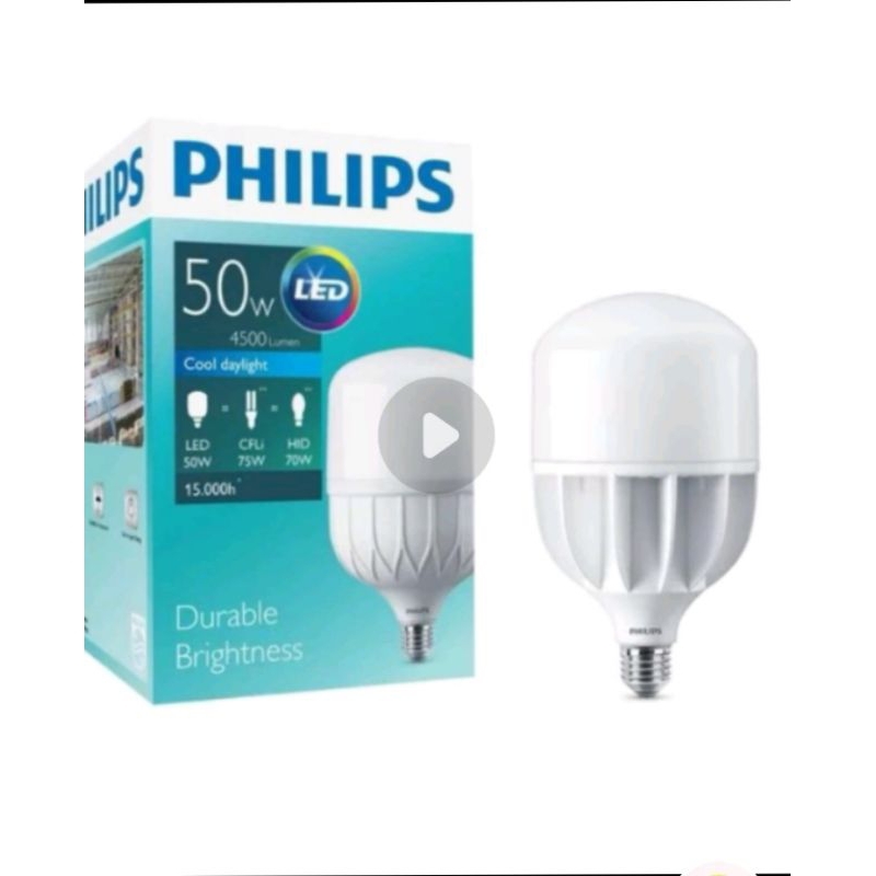 Jual Lampu Philips LED TRUE FORCE 50 watt COLDAYLIGHT E27/ bohlam lampu ...