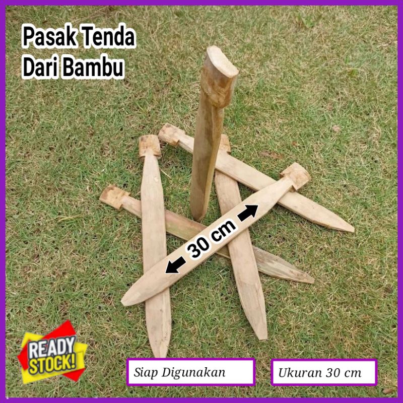 Jual Pasak Tenda Pramuka / Patok Camping Original Bambu Asli ( Beli 10 ...