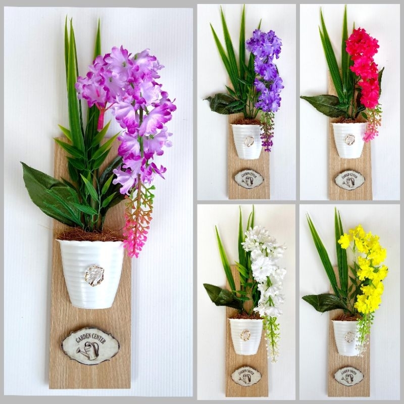 Jual Delphinium Bunga Artificial Hiasan Dinding Aesthetic Tempel Pot ...