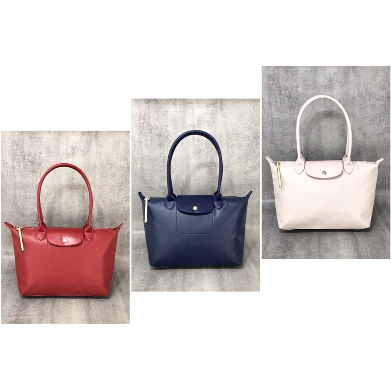 Jual Original LC L*ngch*mp Le Pliage City Leather Long Handle Medium ...