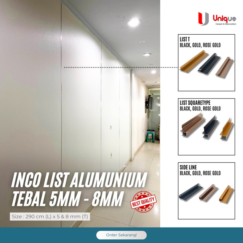 Jual INCO List Aluminium / List Wallboard / List Sambungan | Shopee ...