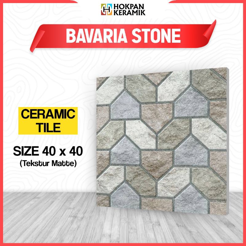 Jual KERAMIK LANTAI UKURAN 40X40 BAVARIA STONE | Shopee Indonesia