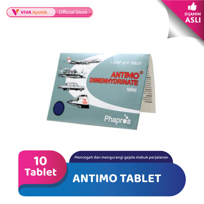Jual Antimo Tablet Mengatasi Mabuk Perjalanan (10 Tablet) | Shopee ...