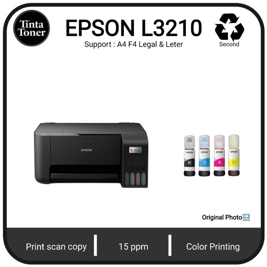 Jual Epson L3210 print scan copy multigungsi plus tinta 1 shet | Shopee ...
