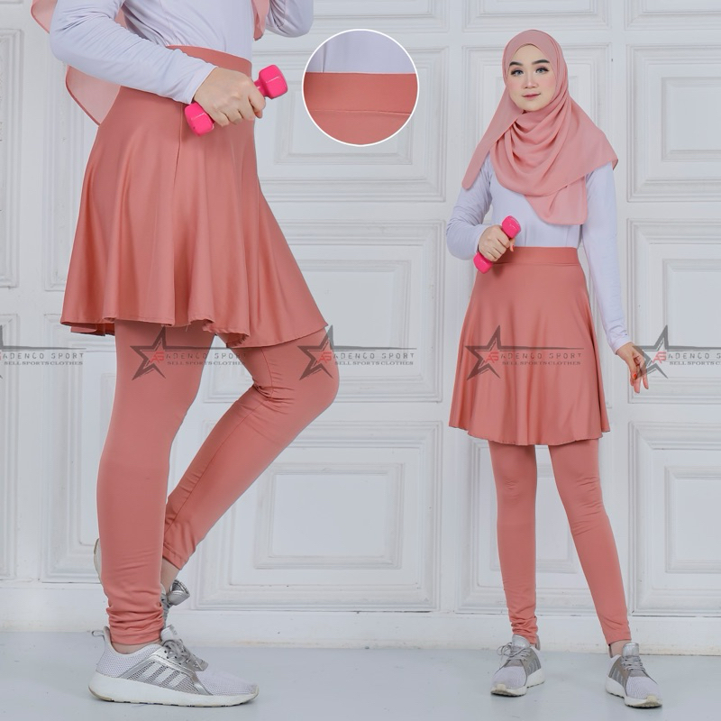 Jual LEGGING ROK OLAHRAGA SKIRT SENAM JOGGING LARI SEPEDA AEROBIK ZUMBA / CELANA SENAM ROK ...