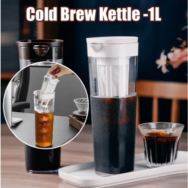 Jual 35. Cold Brew Infuser Kettle 1100ml Teko Botol Minum Tumbler Minum ...