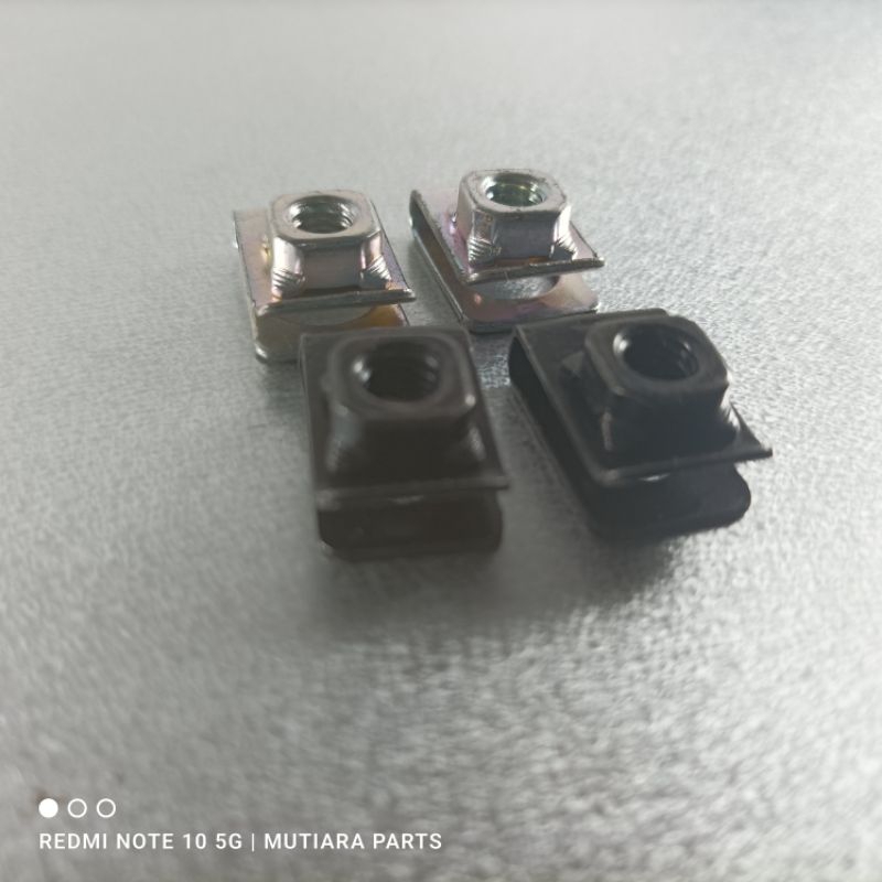 Jual Klip Jepit M6 Baut Drat 10 Hitam Klip Spakbor Body Hitam Silver ...