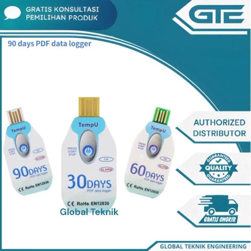 Jual TempU 90 Days Temperature Data Logger Tzone Recorder Wireless ...