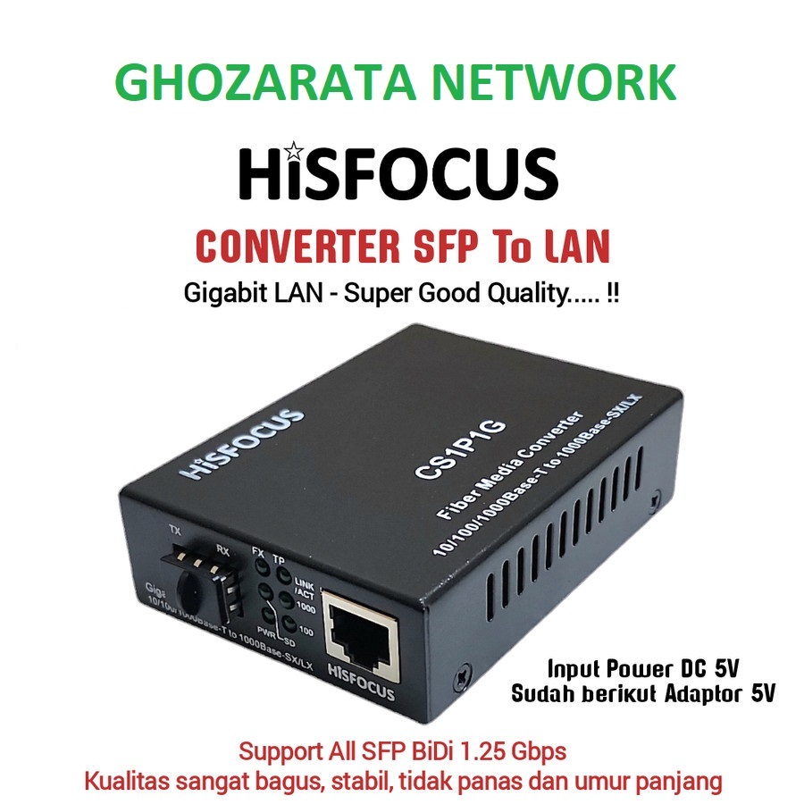 Jual HISFOCUS Converter SFP To LAN | Shopee Indonesia