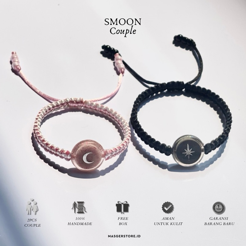 Jual [Smoon] Gelang Couple Sepasang | Couple Bracelets 2pcs Free Box ...