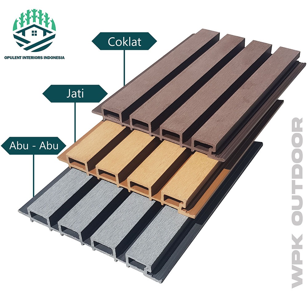 Jual Wall Cladding WPC Wood Panel Kisi Kisi WallPanel Outdoor Dinding ...