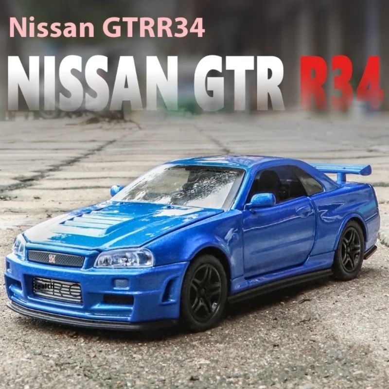Jual Diecast Mobil Miniatur Nissan GTR R34 Diecast Skala 1:32 Fast and ...