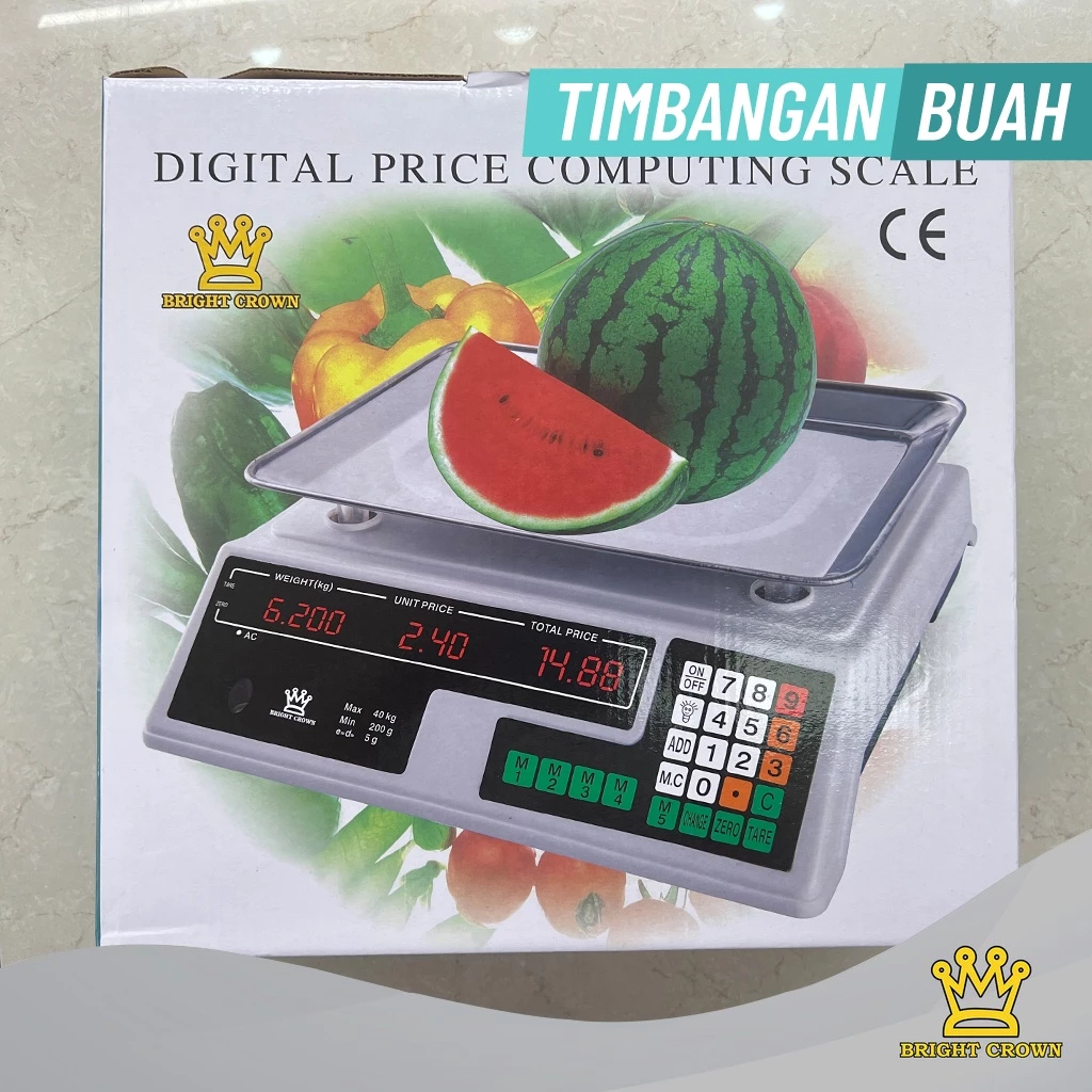 Jual TIMBANGAN BUAH DIGITAL 40 KG 40 KG DOUBLE DISPLAY DIGITAL COMPUTING SCALE AKURASI 2 GR ...
