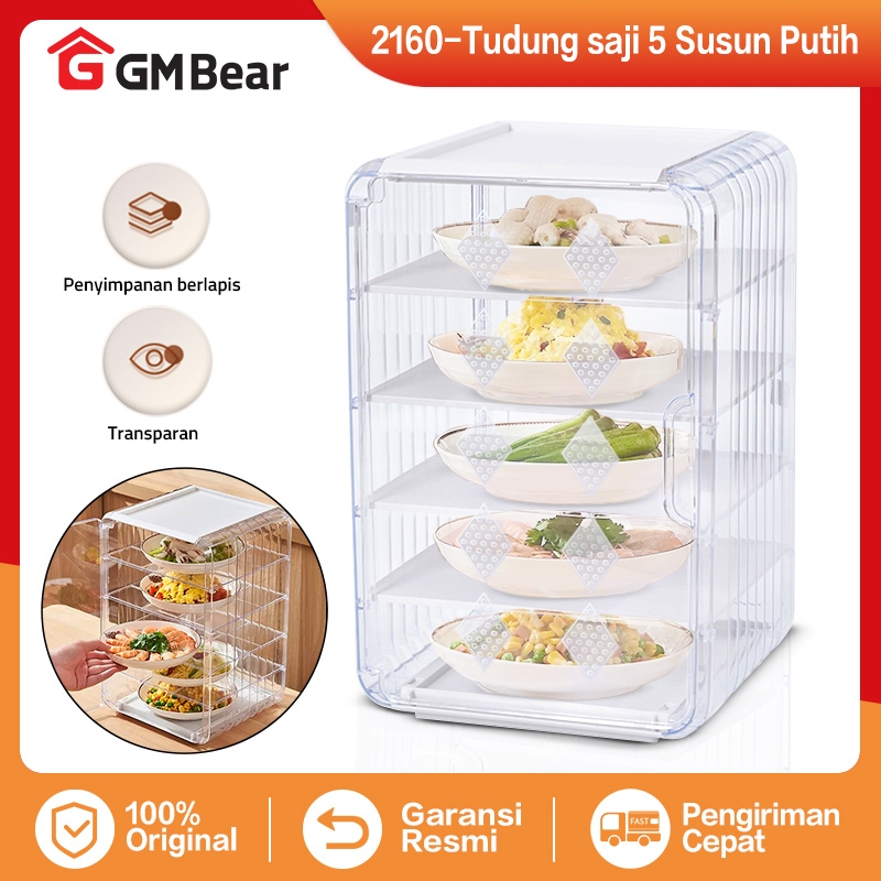 Jual GM Bear Tudung Saji Rak Makanan Akrilik 5 Susun 2160 - Food Rack ...
