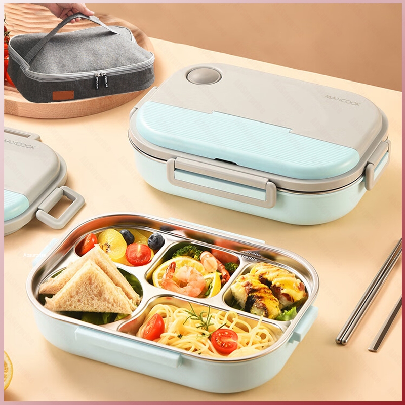 Jual 5 Grid Kotak Makan Lunch Box Kotak Bekal Stainless Kotak Makan
