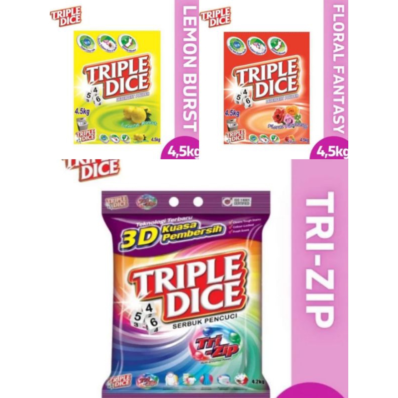 Jual Triple Dice Detergen 4.2kg All Variant | Shopee Indonesia