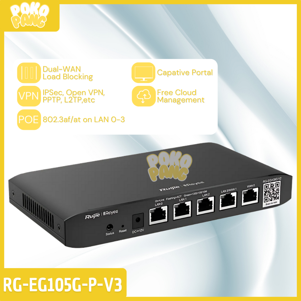 Jual Ruijie RG-EG105G-P V3 Reyee Cloud Managed PoE Router | Shopee Indonesia