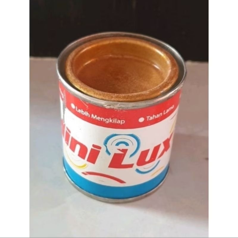 Jual Cat kayu dan besi minilux 50 gram warna gold emas | Shopee Indonesia