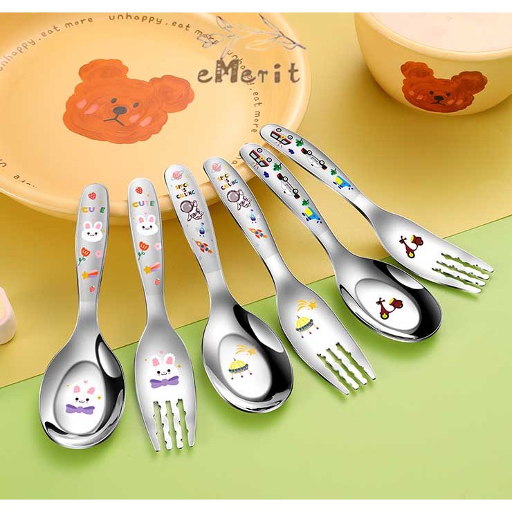 Jual Sendok Garpu Karakter Laser Stainless Steel SUS 316 Dengan Box ...