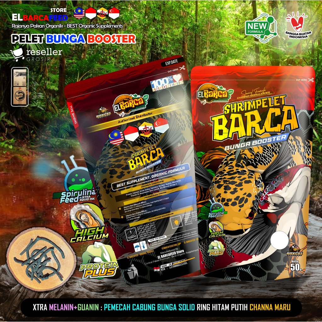 Jual PELET BUNGA SHRIMPELET BARCA 30g pemecah cabung bunga solid channa ...