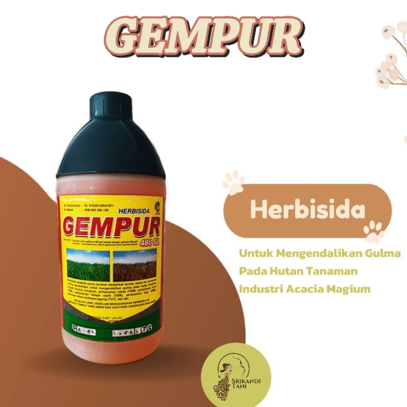 Jual Herbisida Gempur 480 SL Glifosat Kemasan 1 Liter Original | Shopee ...