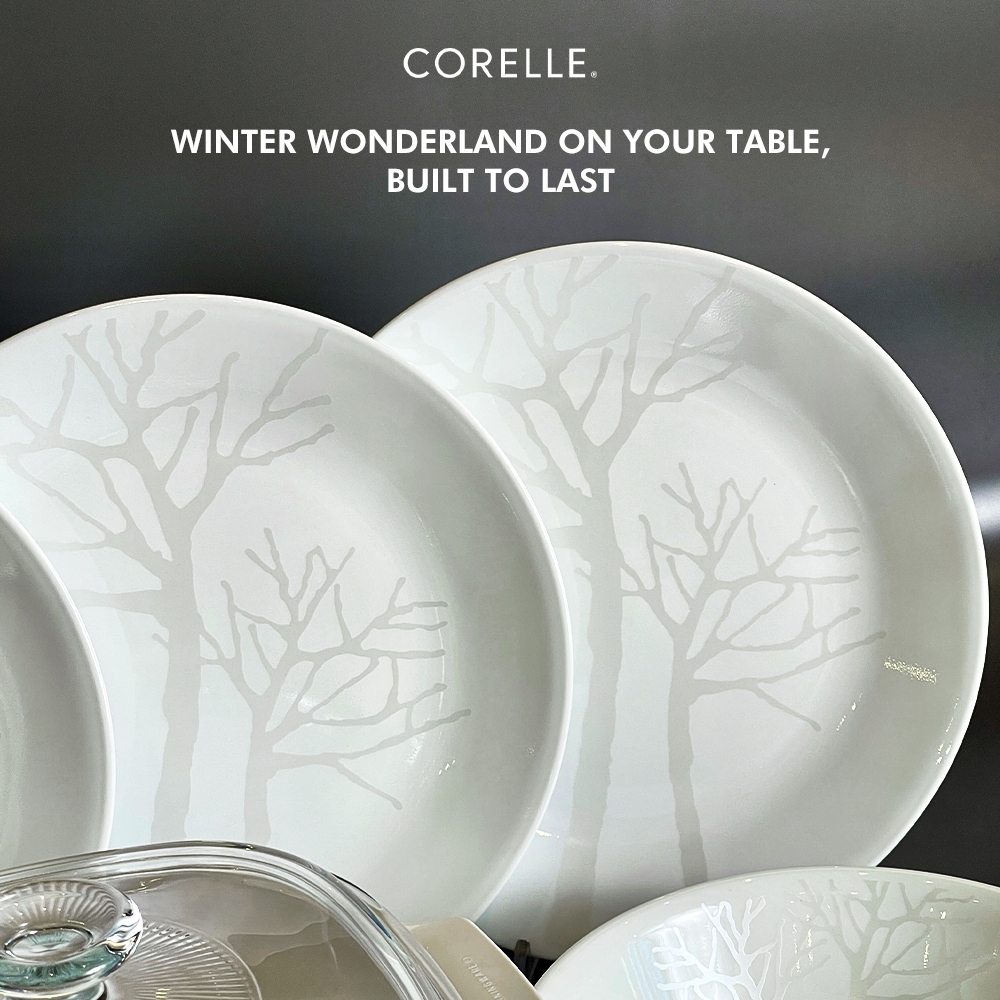 Jual Corelle Frost Set / Set Piring Makan dan Piring Saji | Shopee ...