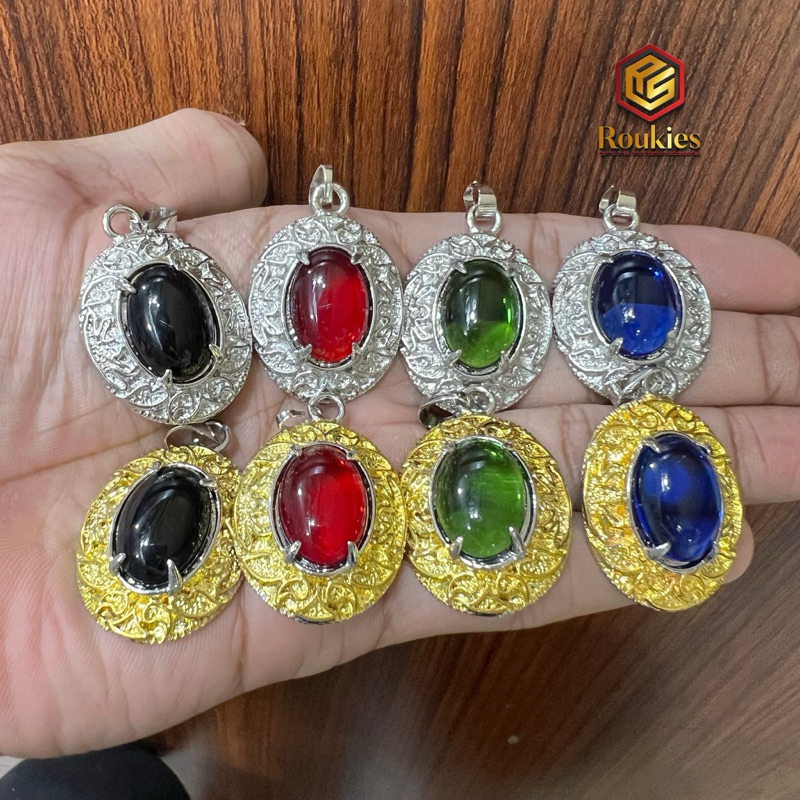 Jual liontin Wanita dan Pria Batu Kaca Ukuran 13x18mm | Shopee Indonesia