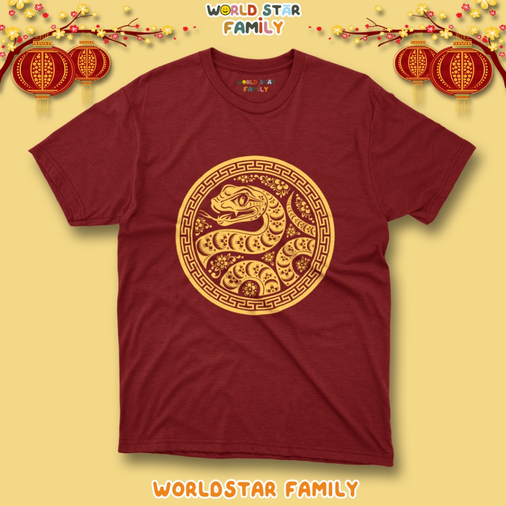 Jual WSF BAJU KAOS FAMILY FU ULAR SINCIA/IMLEK/CNY TAHUN BARU 2025 SHIO ...