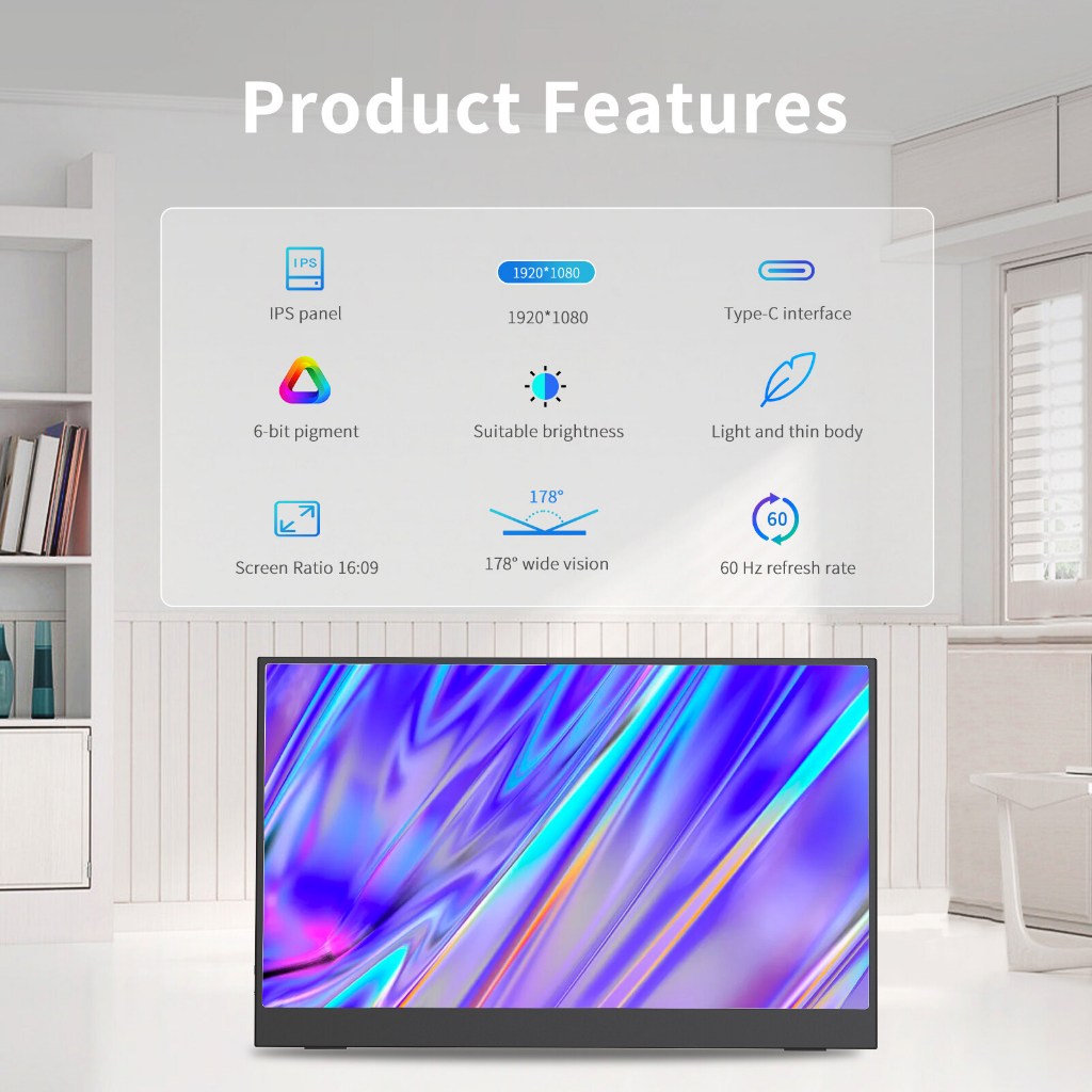 Jual 【Garansi 3 Tahun】Rantoper Monitor Portabel Sentuh 15,6 Inci 1080P ...