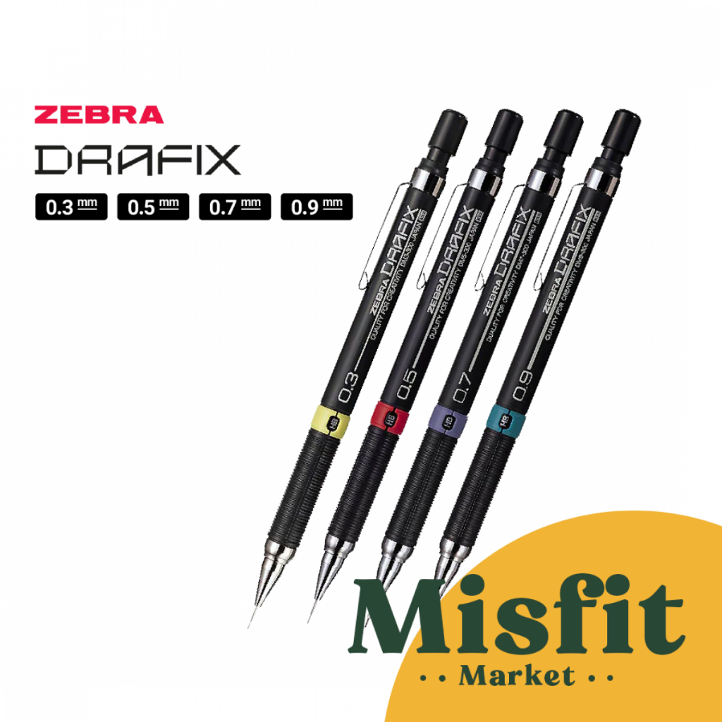 Jual Zebra Drafix Mechanical Pencil 0.3 0.5 0.7 0.9 mm Pensil Mekanik ...