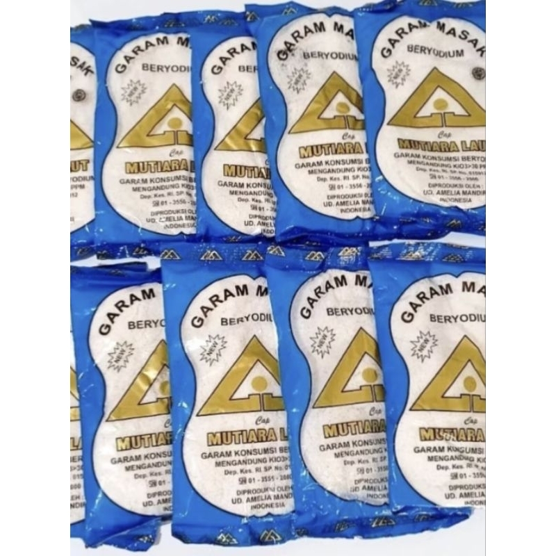 Jual GARAM PAKET 10 PCS garam masak beryodium cap mutiara laut 100gram ...