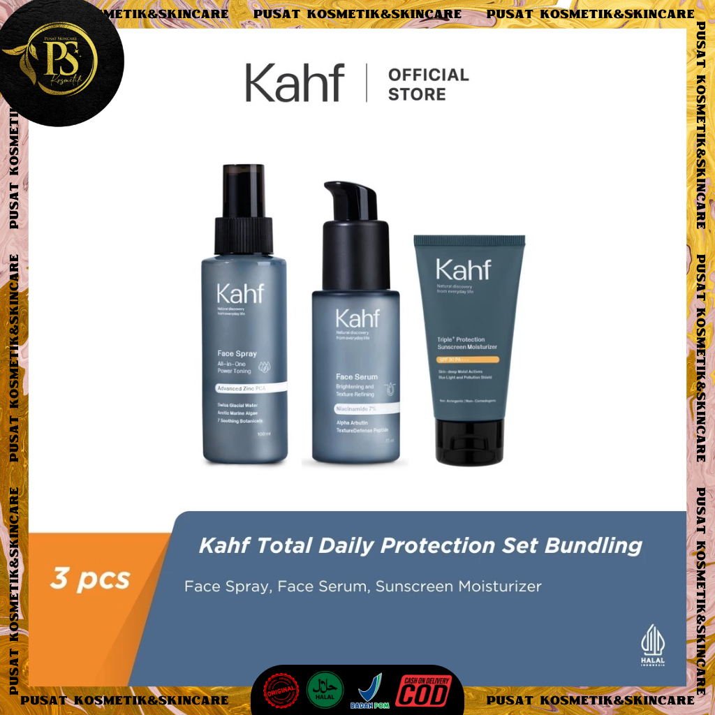 Jual Paket Kahf Daily Protection Set ( Kahf Face Serum + Toner ...