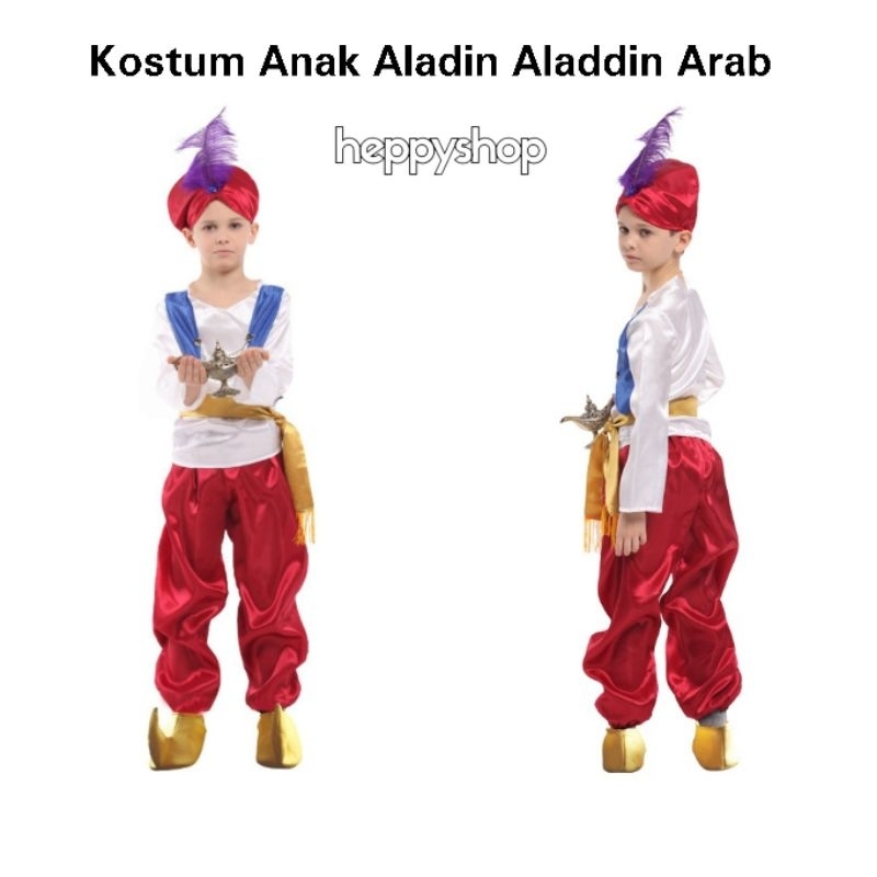 Jual Kostum Anak Aladin Aladdin Arab Costume Kostum Halloween | Shopee ...