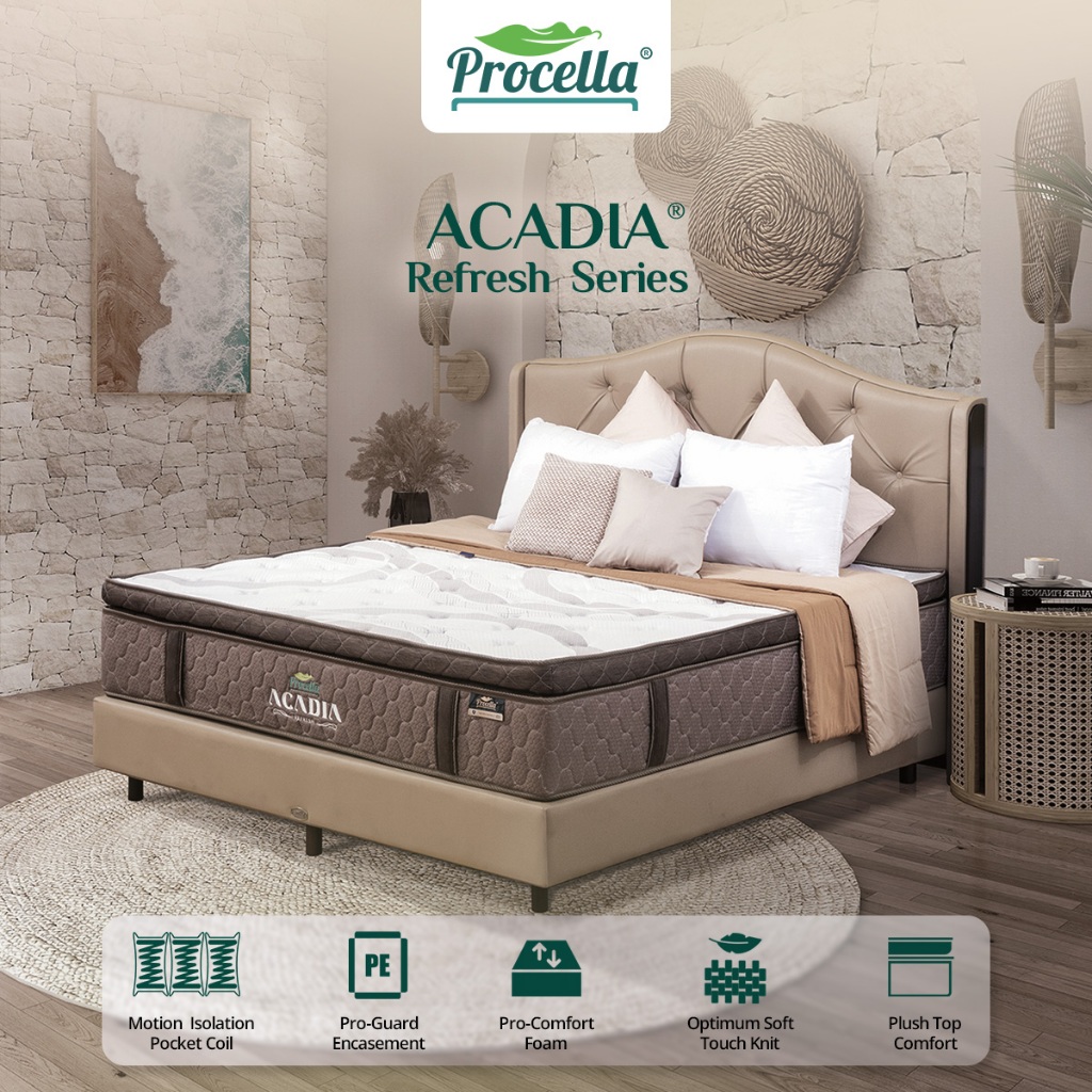 Jual Kasur Pocket Springbed Acadia Procella Olympic Plushtop Pillowtop Medium Feel 100x200 ...